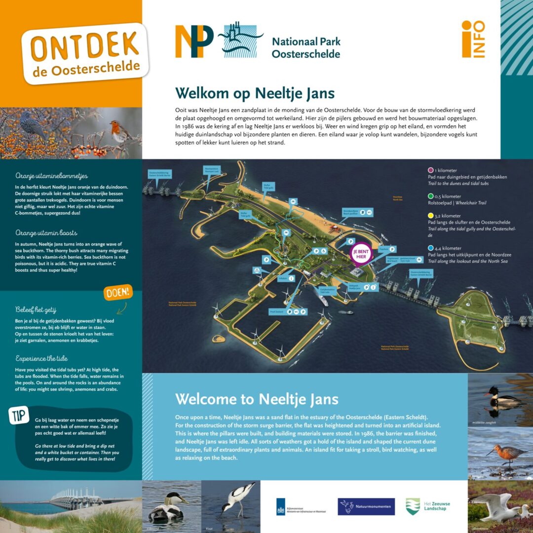 Wandelen op het eiland Neeltje Jans - Nationaal Park Oosterschelde